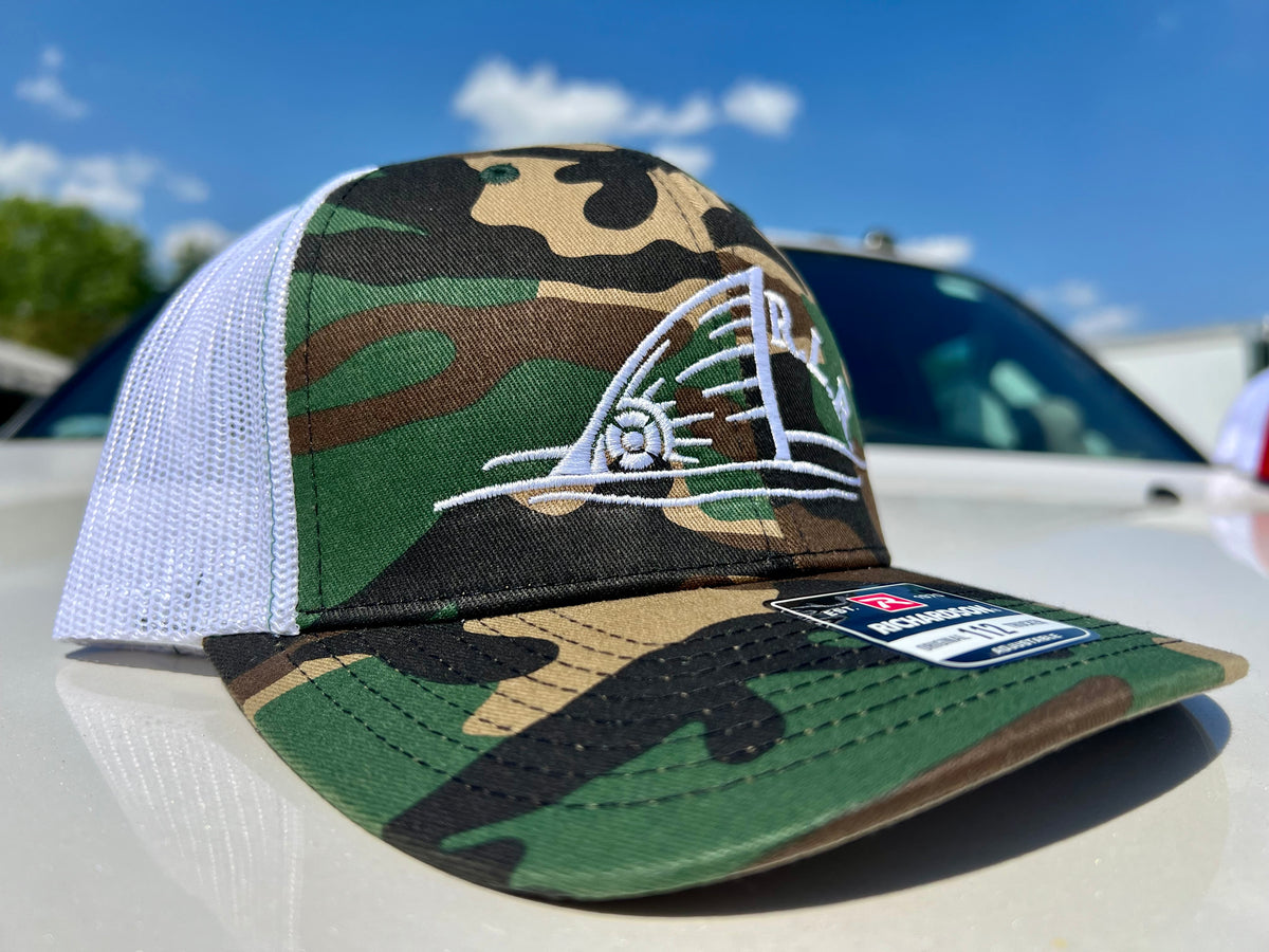 RLR Logo Hat - Camo/ White – Red Line Rigs