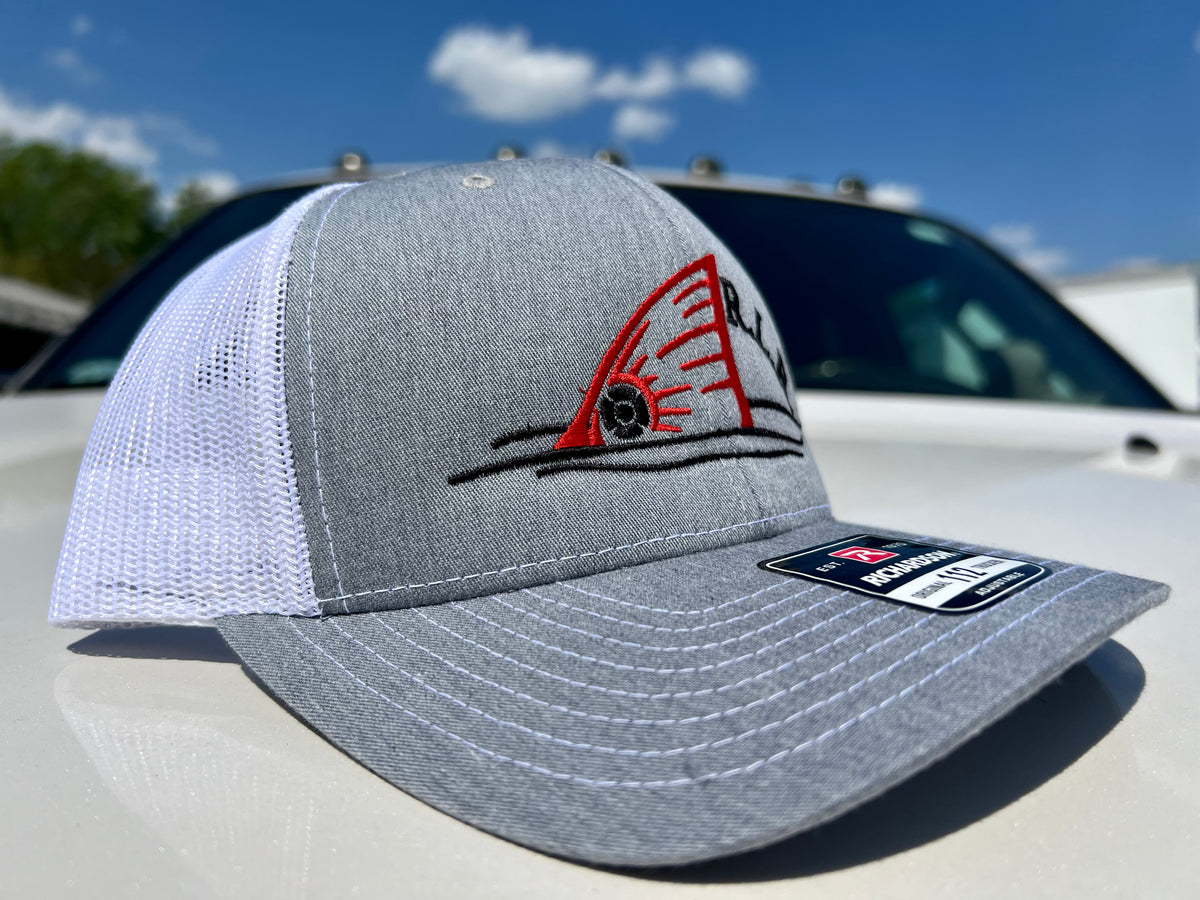 RLR Logo Hat- Grey/White – Red Line Rigs
