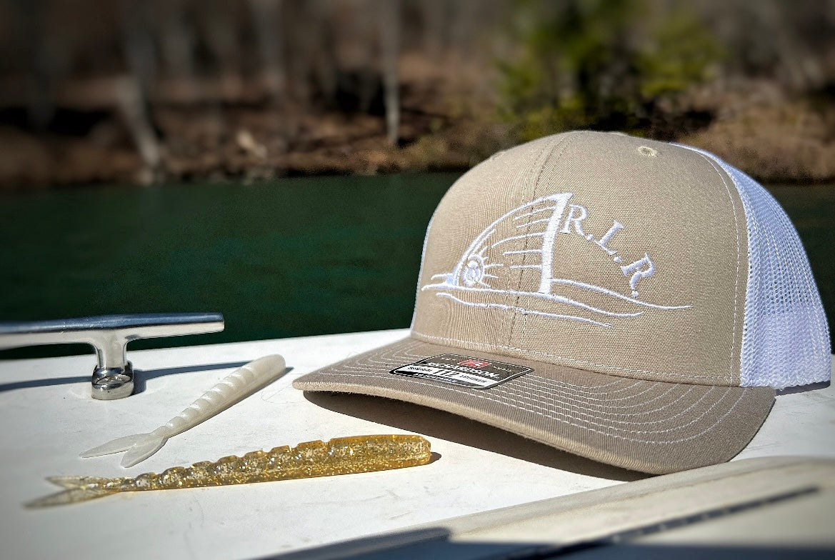 RLR Logo Hat- Khaki/ White – Red Line Rigs