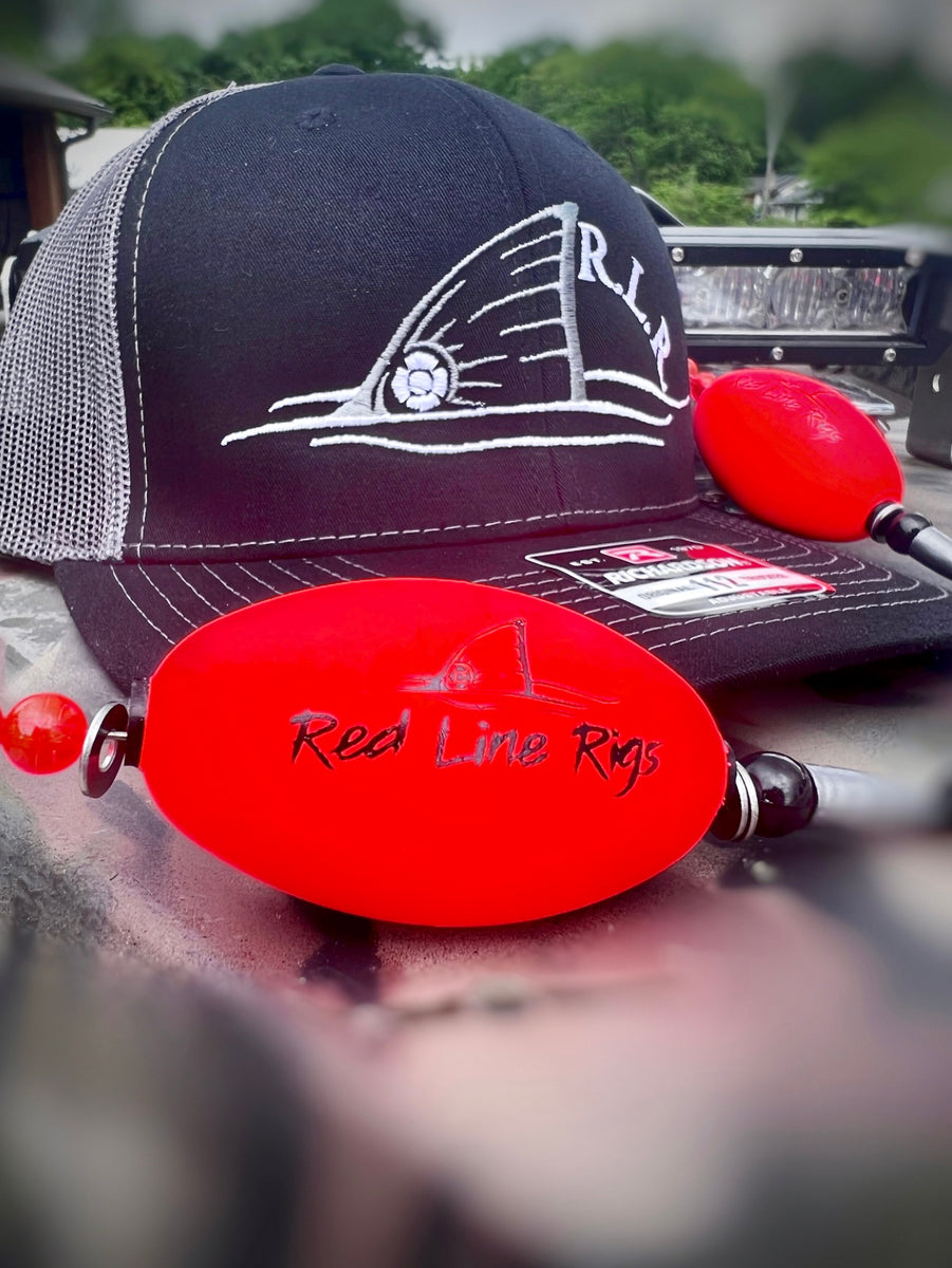 RLR Logo Hat- Grey/ Black – Red Line Rigs